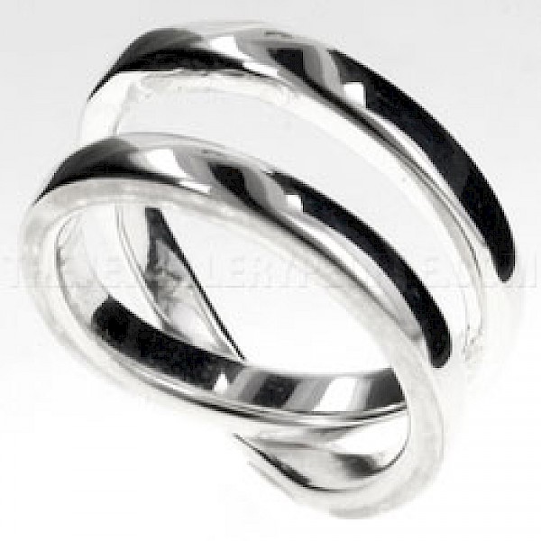 Crossover Silver Ring - RG103 | The Jewellery People